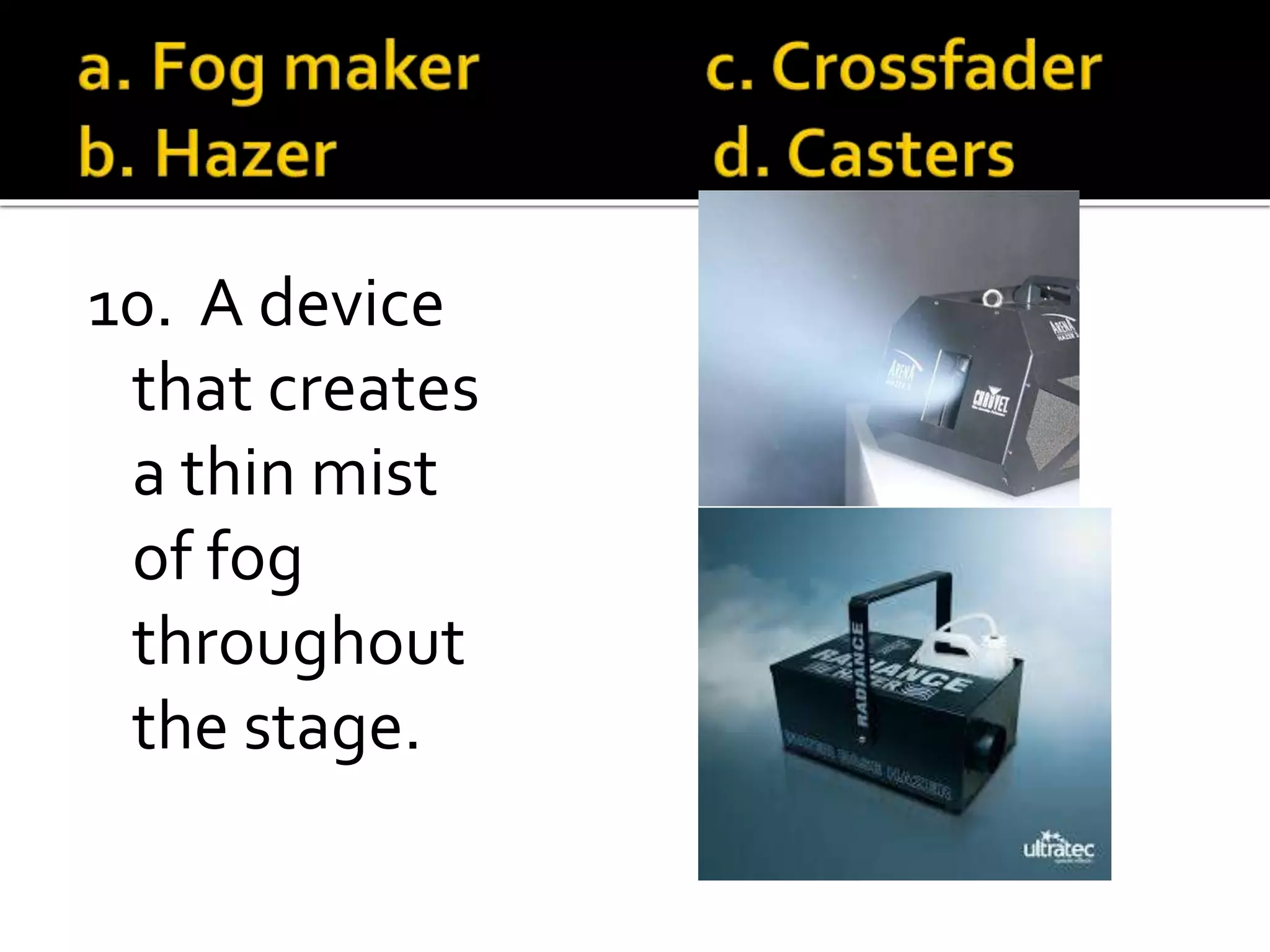 Technical theater vocabulary | PPTX