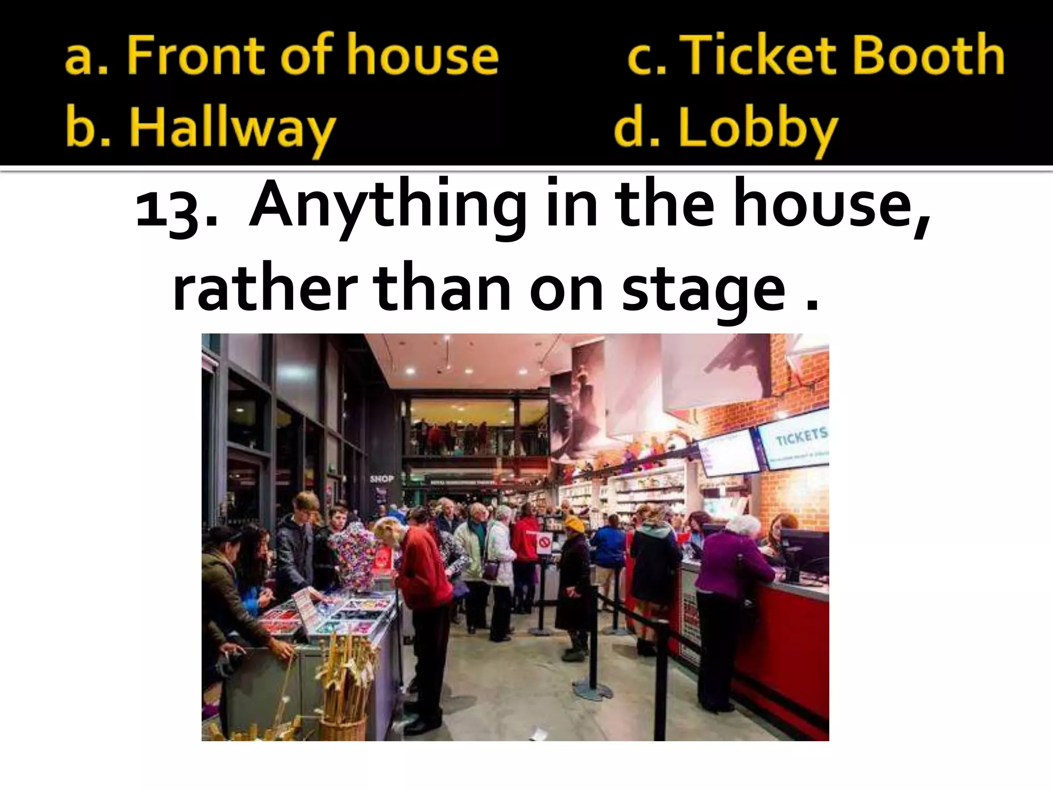 Technical theater vocabulary | PPTX