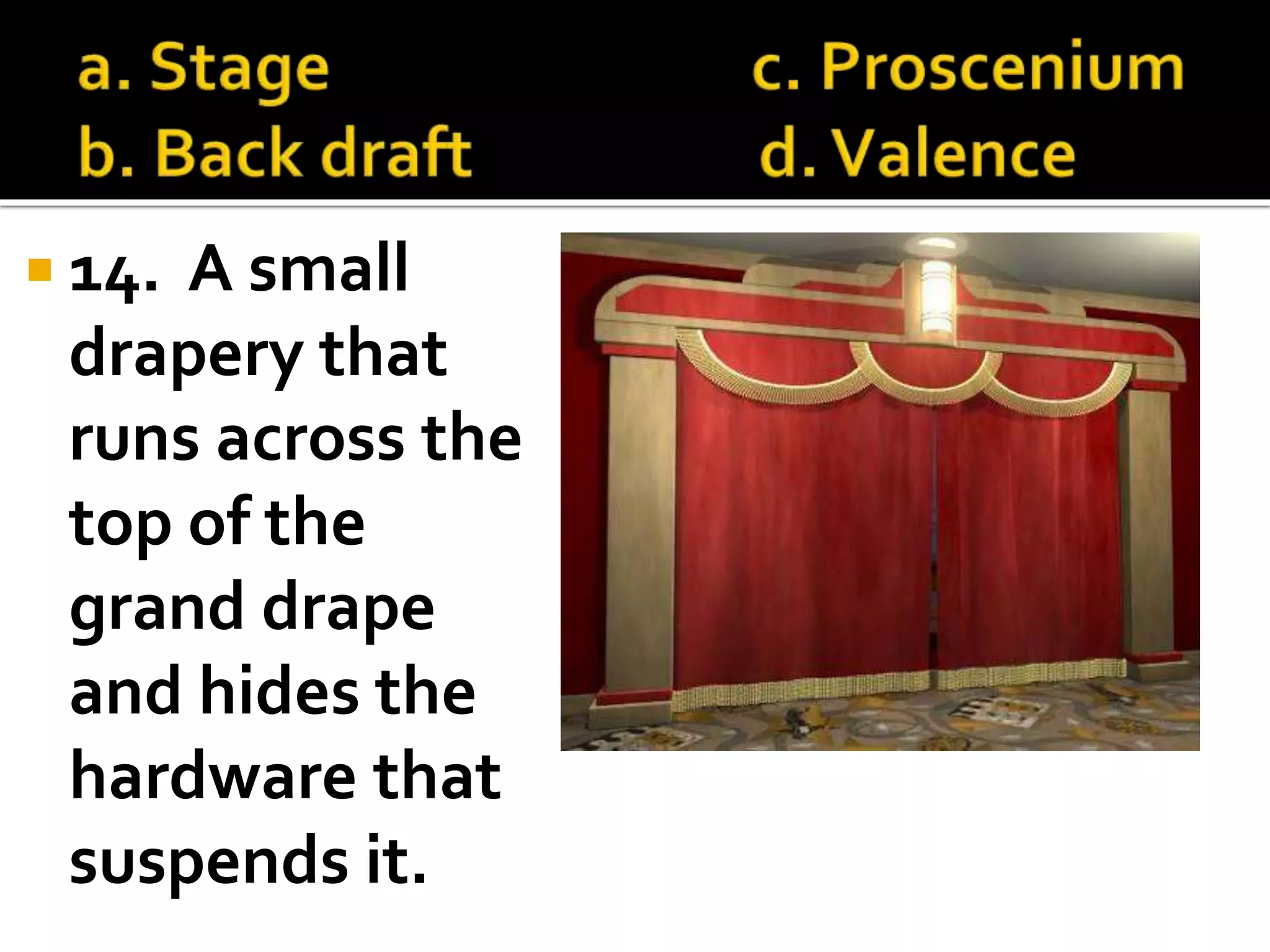 Technical theater vocabulary | PPTX