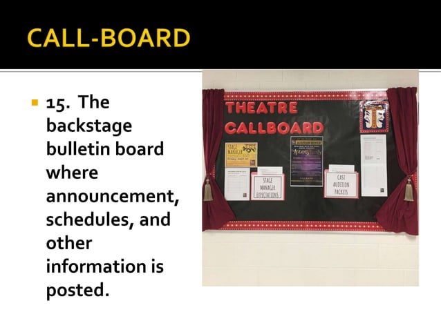 Technical theater vocabulary | PPTX