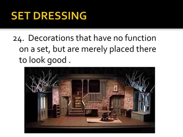 Technical theater vocabulary | PPTX