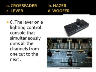 Technical theater vocabulary | PPTX