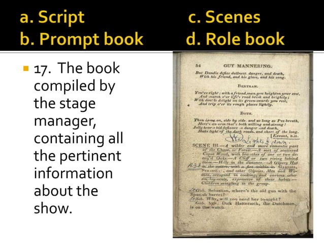 Technical theater vocabulary | PPTX