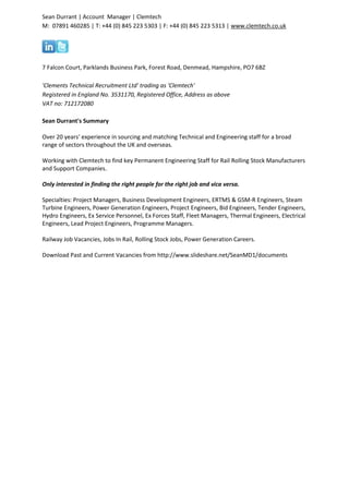 Technical trainer job in london ref 1306 18 | PDF