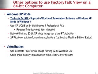 Technical Update-FactoryTalk View v6.1 Compatibility Guidelines.ppt