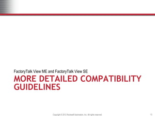 Technical Update-FactoryTalk View v6.1 Compatibility Guidelines.ppt