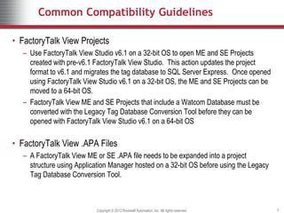 Technical Update-FactoryTalk View v6.1 Compatibility Guidelines.ppt