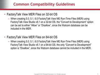 Technical Update-FactoryTalk View v6.1 Compatibility Guidelines.ppt