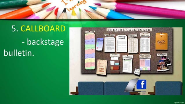 Technical vocabulary for drama and theater | PPTX | Theater Venues ...