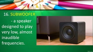 Technical vocabulary for drama and theater | PPTX