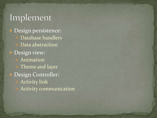 Technical workshop Assignment Represent | PPTX