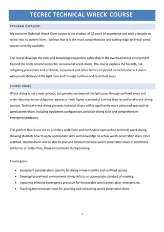 Technical Wreck Course Prospectus | PPTX