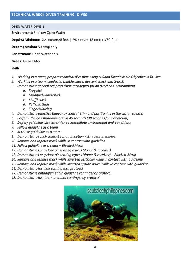 Technical Wreck Course Prospectus | PDF