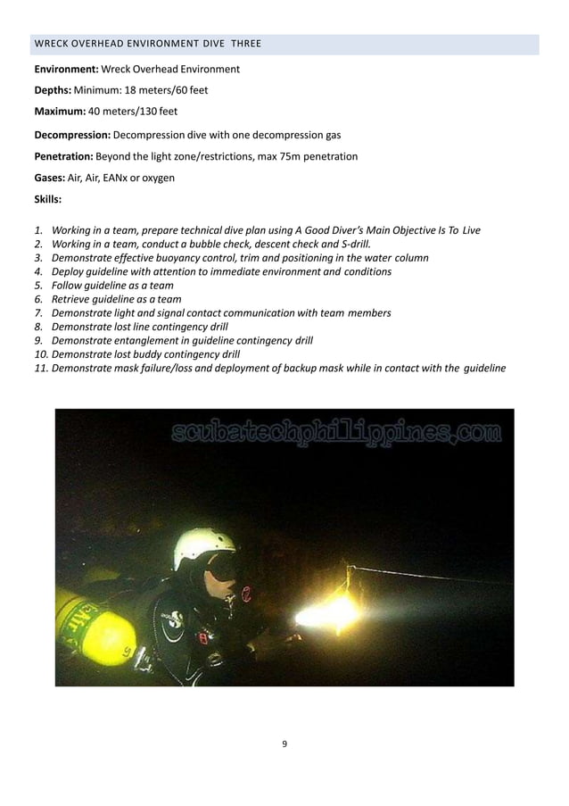 Technical Wreck Course Prospectus | PDF