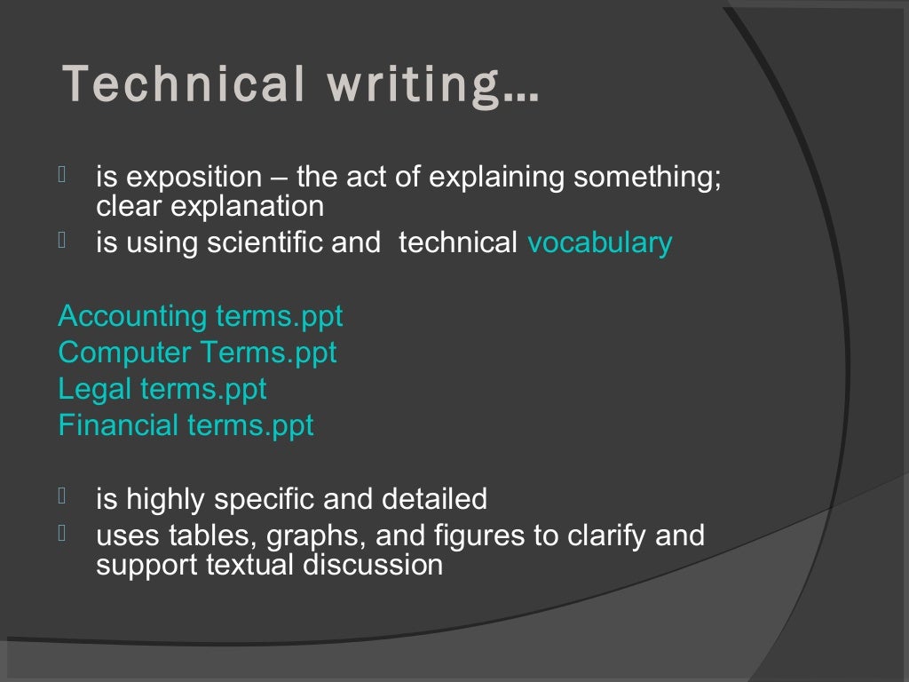 Technical Writing Technical Writing