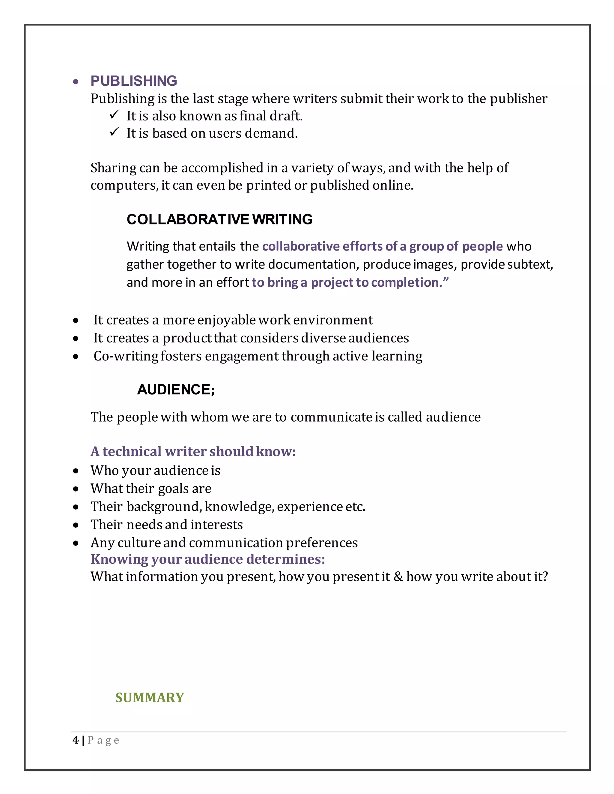 Technical writing | DOCX