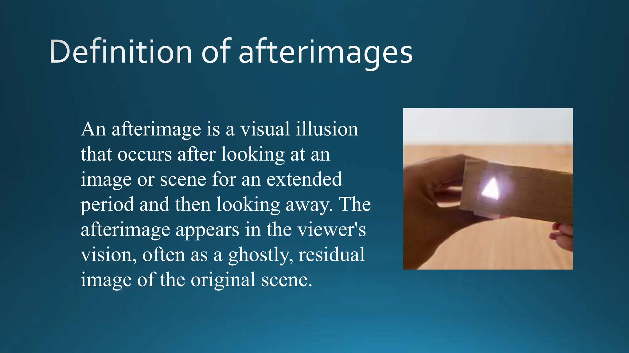 Technical writing Brightness and afterimages ppt | PPTX