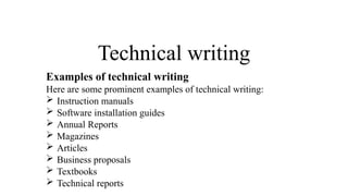 Technical writing.pptx for the basic computer knowledge | PPTX ...