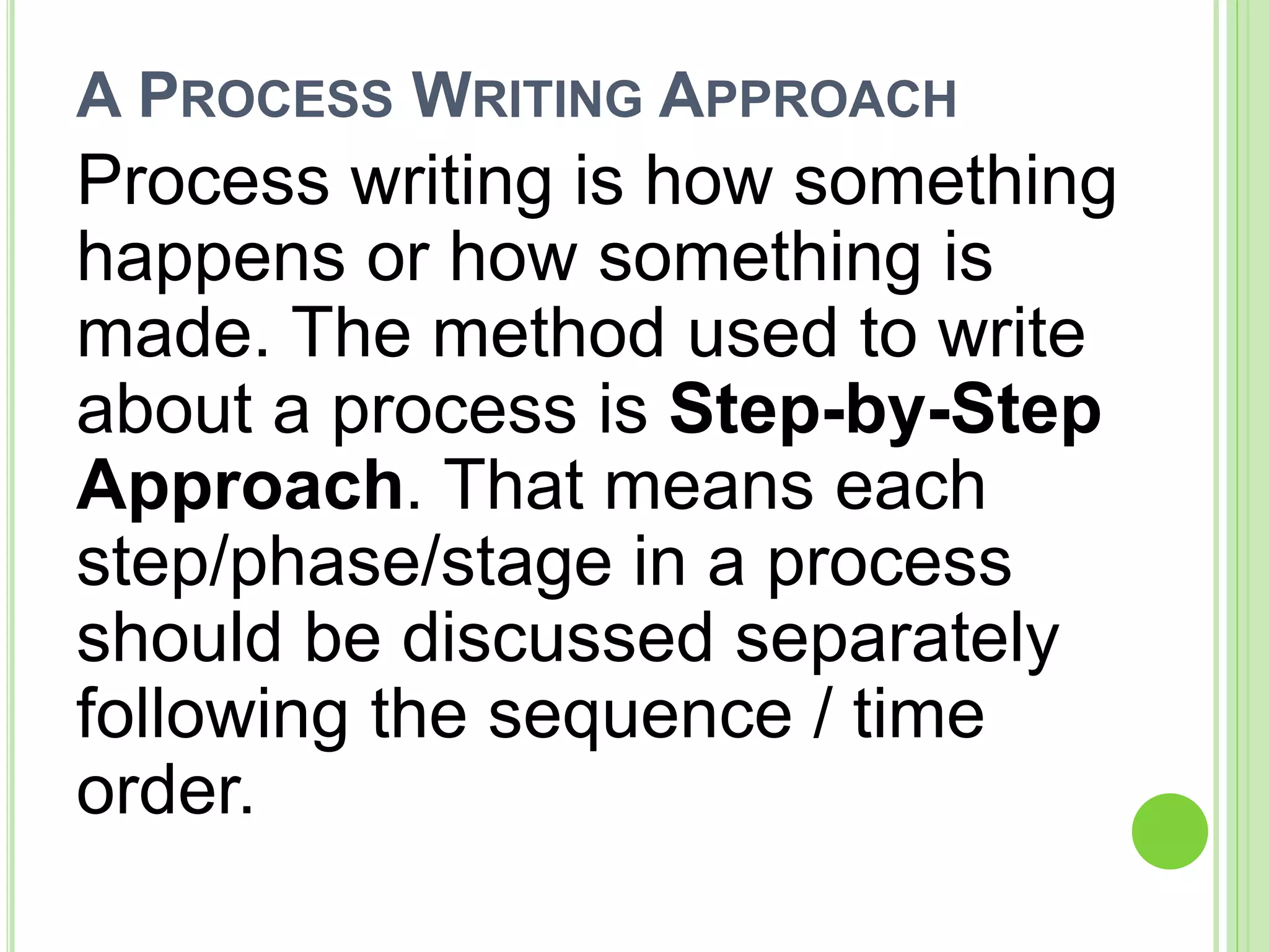 Technical Writing 1: Process Writing | PPTX