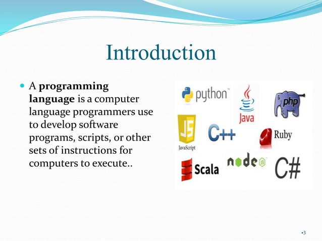 Introduction with Programming Language | PPT