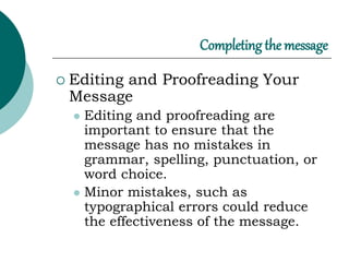 EFFECTIVE BUSINESS MESSAGE | COMMUNICATION | PPT