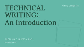Technical Writing: An Introduction | PPT