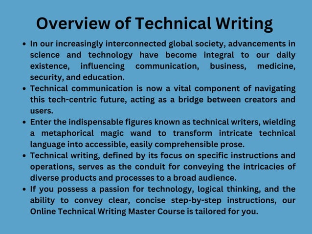 Technical Writing Course | PDF