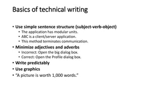 Technical Writing exercises.pptx | Databases | Computer Software and Applications