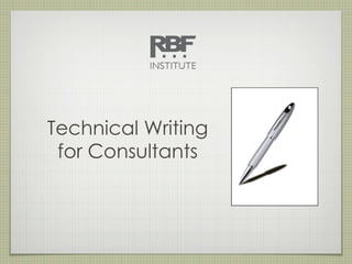 Technical Writing For Consultants | PPT