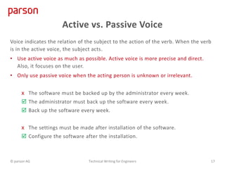 Technical Writing Training for Engineers | PPTX