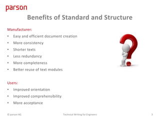 Technical Writing Training for Engineers | PPTX