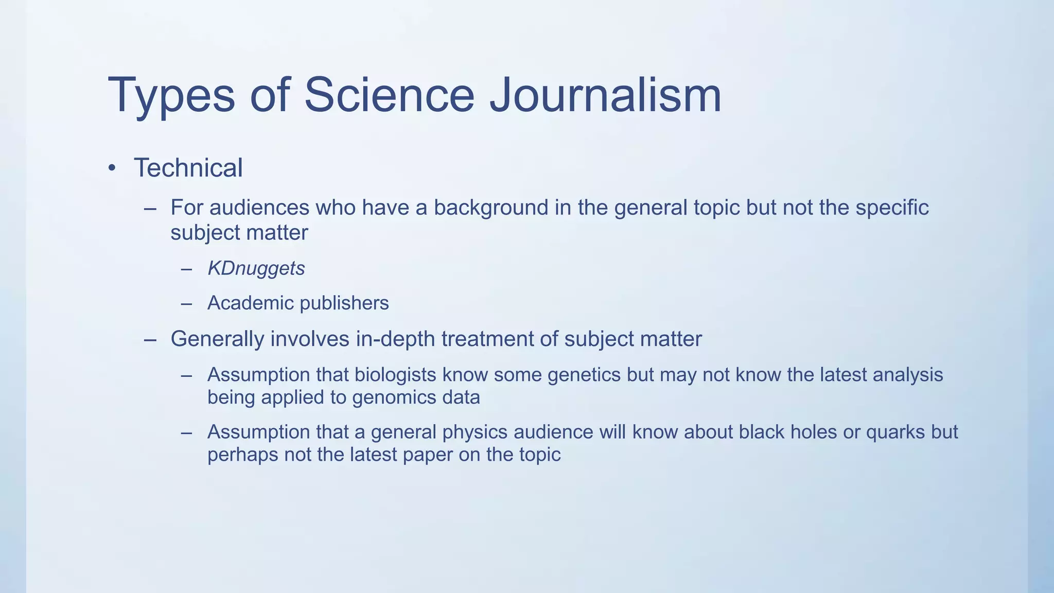 Technical writing for scientific journalism and lay science | PPT