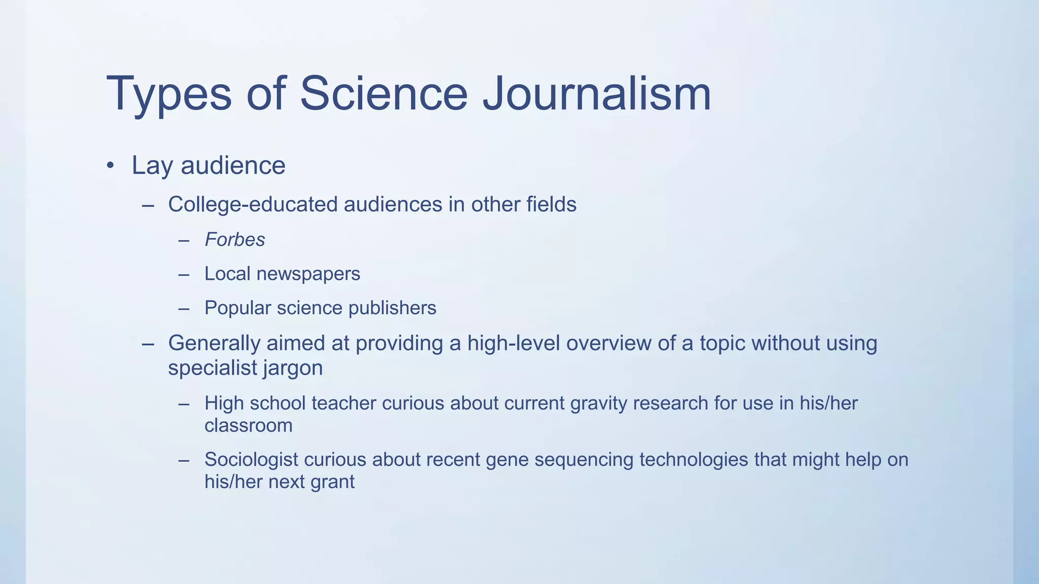 Technical writing for scientific journalism and lay science | PPTX