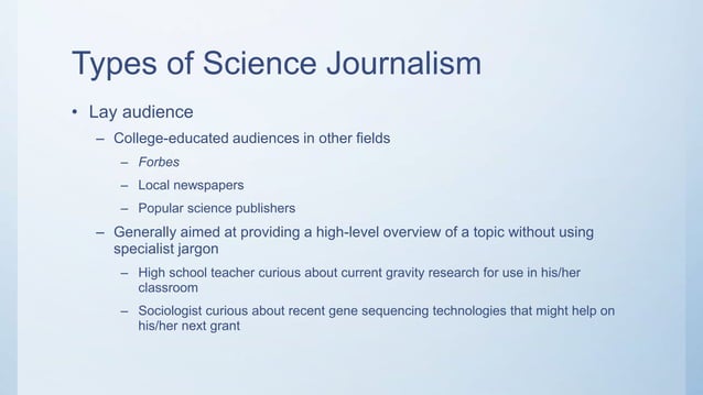 Technical writing for scientific journalism and lay science | PPT