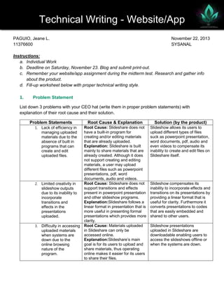 Technical writing i | PDF