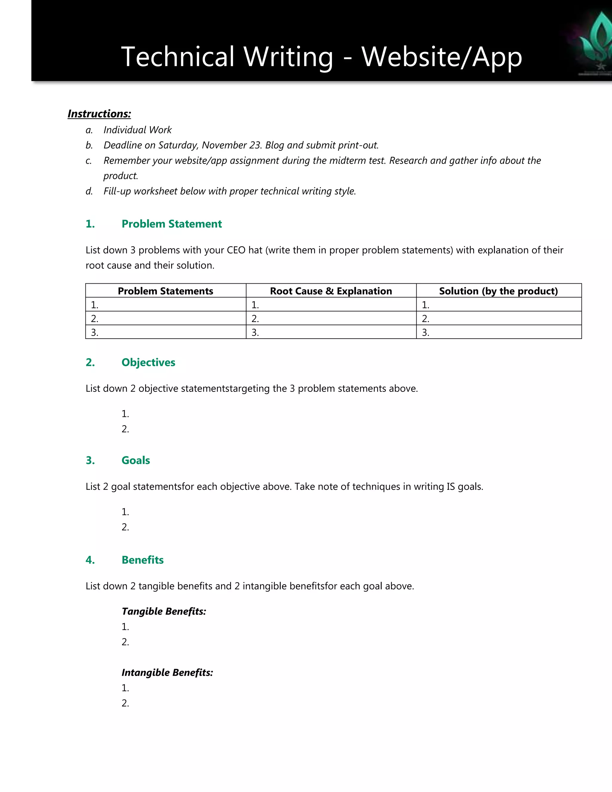 Technical Writing | DOCX