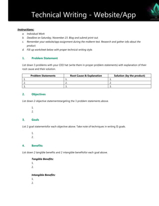 Technical Writing | DOCX