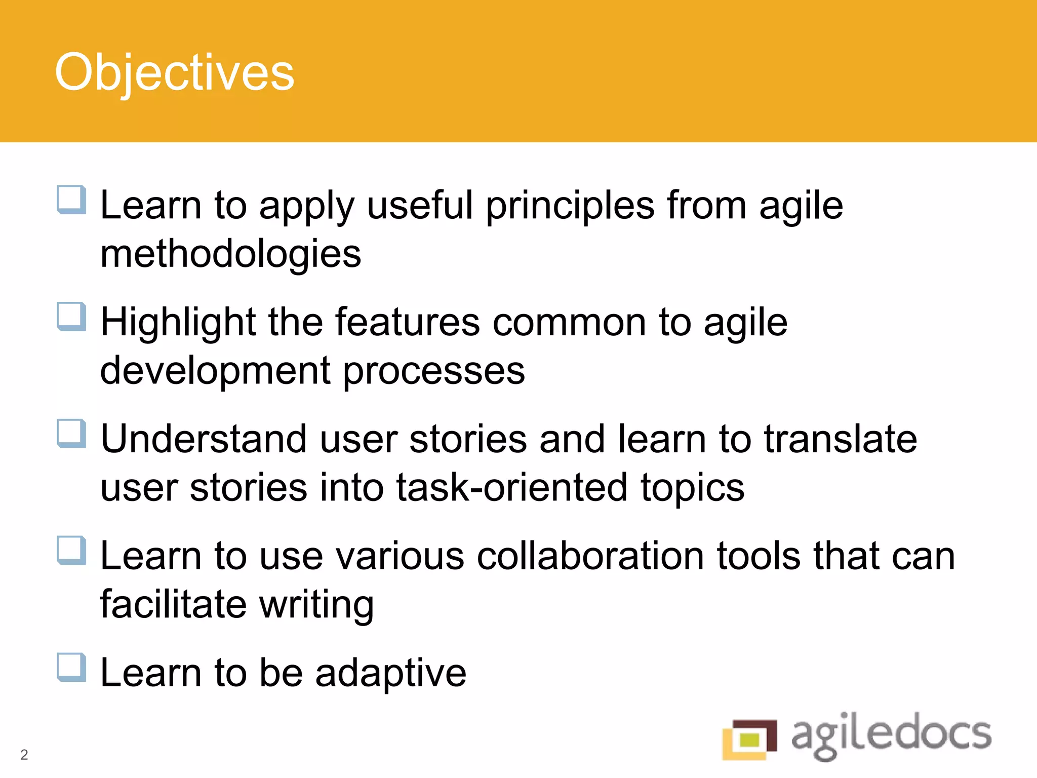 Technical writing in an agile development environment | PPT