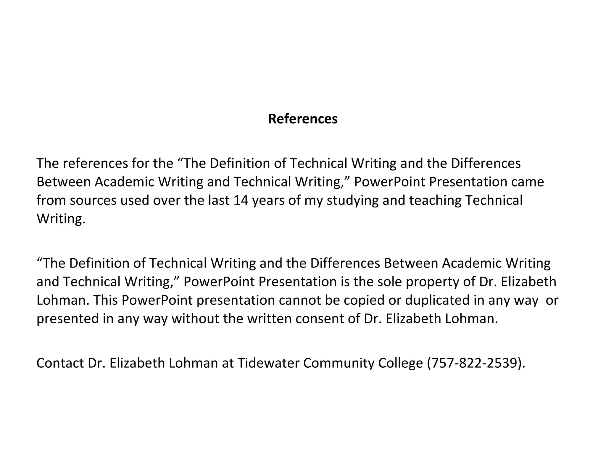 Technical Writing Introduction | PPT