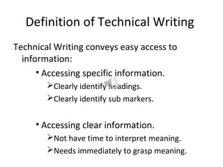 Technical Writing Introduction | PPT