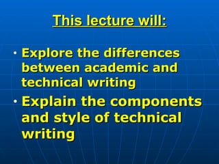 Technical writing lecture | PPT