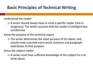 Technical writing nature and outputs | PPTX