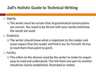 Technical writing nature and outputs | PPTX
