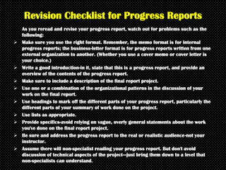 progress and annual reportsTechnical writing report | PPTX