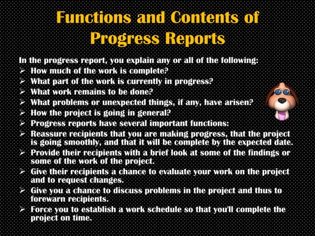 progress and annual reportsTechnical writing report | PPTX