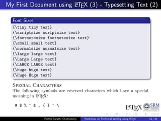 Technical writing using LaTeX | PDF