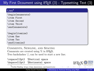 Technical writing using LaTeX | PDF