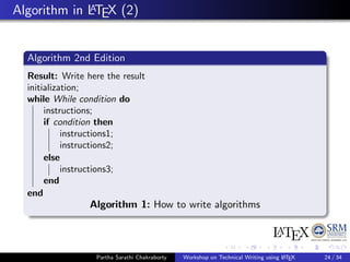 Technical writing using LaTeX | PPT