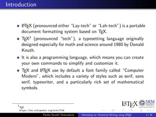 Technical writing using LaTeX | PPT