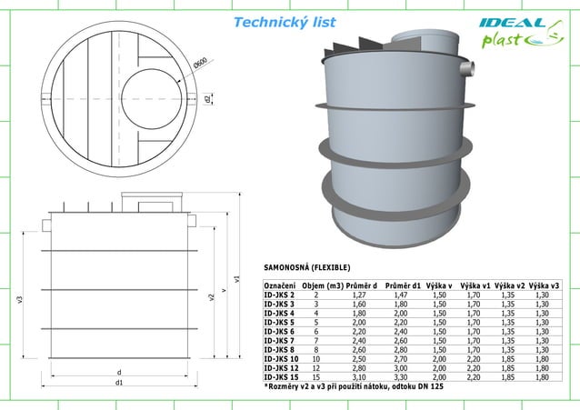 Technicky vykres-jimka-samonosna-flexible | PDF